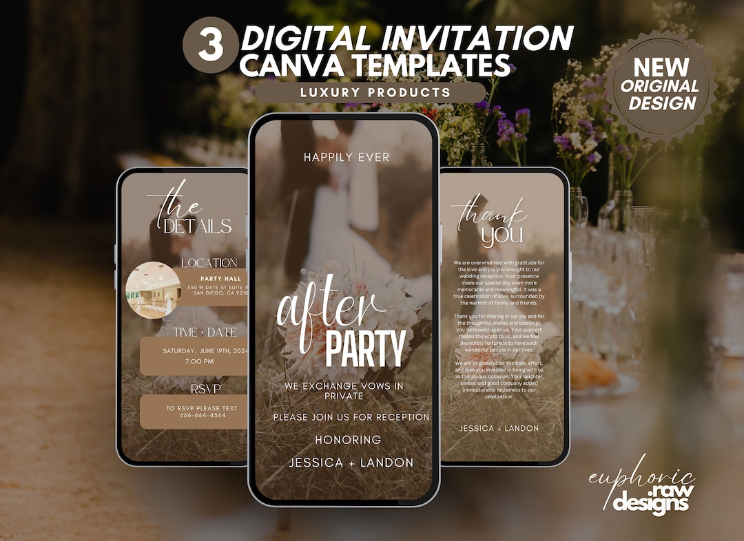 Wedding After Party Electronic Invite With Photo, Happily Ever After ...