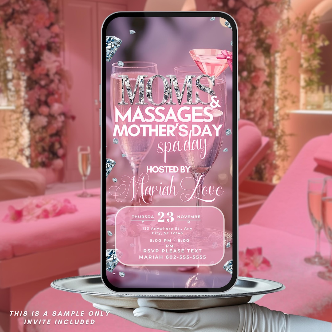 Mother's Day Spa Girls' Night Invitation, Mother's Day Spa Party Invite ...