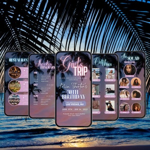 Girls Trip Itinerary Itinerary Template Travel Itineray - Etsy