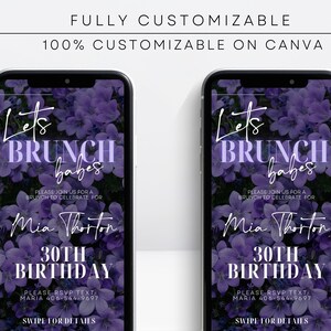 Digital Brunch Flyer Invite,birthday Brunch Invitation, Birthday Brunch ...