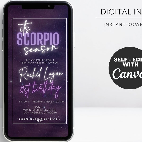 Scorpio Brunch Invitation - Etsy