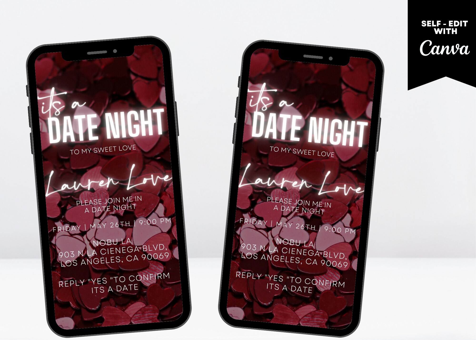 Date Night Invitation Night Out, Couple Date, Dinner Date Invite ...