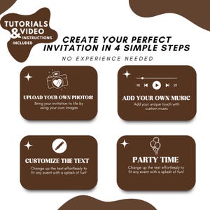 Animated Birthday Dinner Party Invitation: DIY Video Template (digital ...