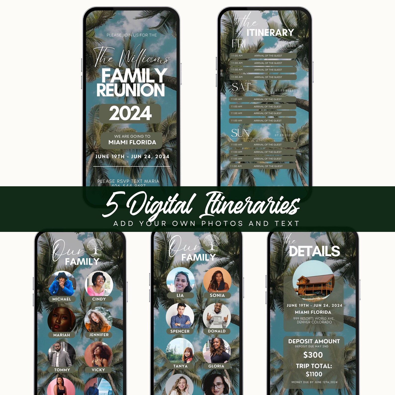 Digital Family Reunion Itinerary, Family Tree, High School Class ...