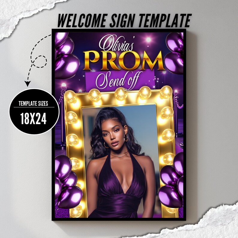 Prom Queen Glam Welcome Sign for Girls, Pre-prom Party Decoration ...