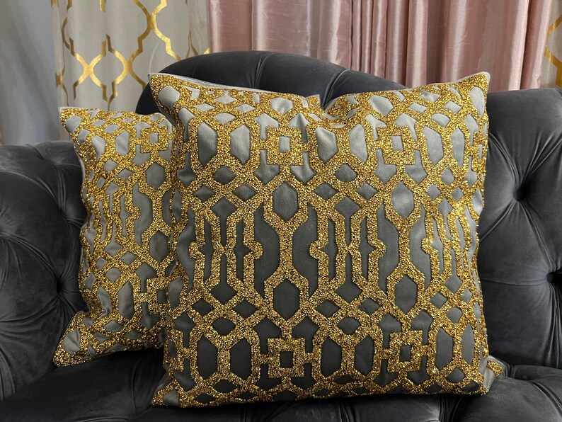 Luxury Rhinestone Throw Pillow Cover - Etsy