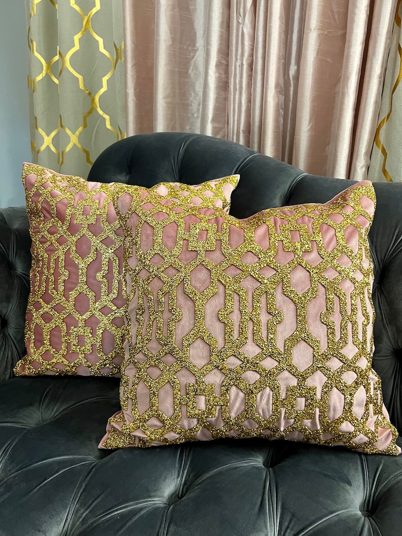 Luxury Rhinestone Throw Pillow Cover - Etsy