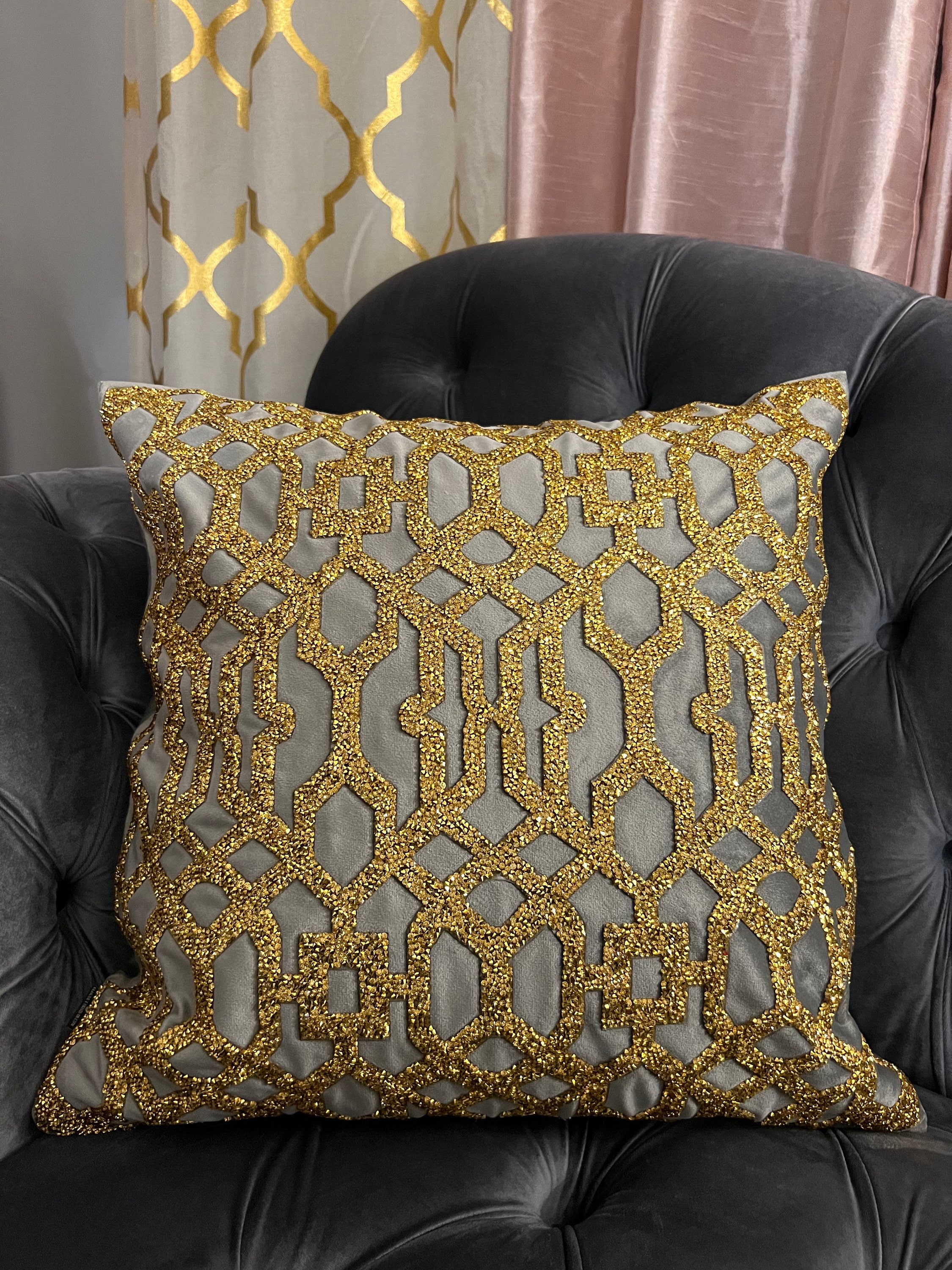 Luxury Rhinestone Throw Pillow Cover - Etsy
