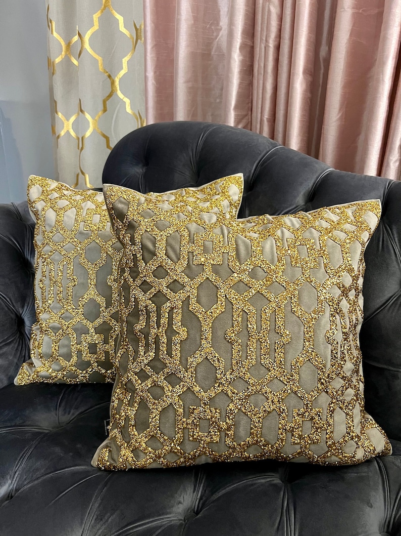 Luxury Rhinestone Throw Pillow Cover - Etsy