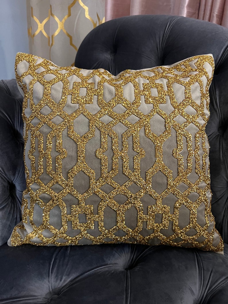 Luxury Rhinestone Throw Pillow Cover - Etsy