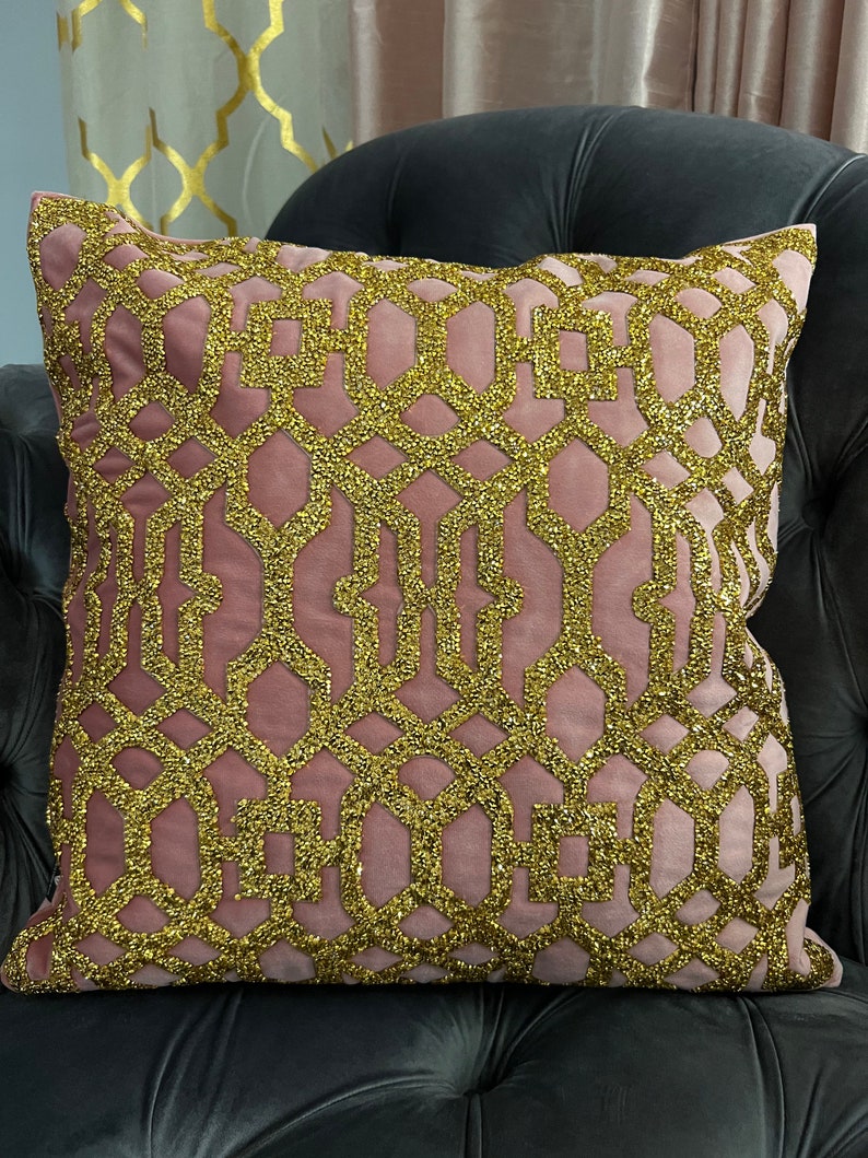 Luxury Rhinestone Throw Pillow Cover - Etsy