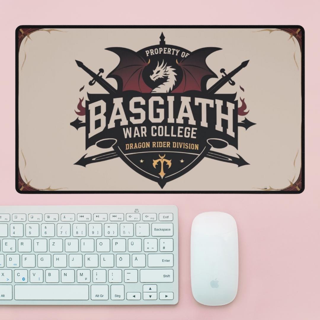 Basgiath War College Desk Mat - Fourth Wing Fan Gift, Fantasy Desk Pad ...