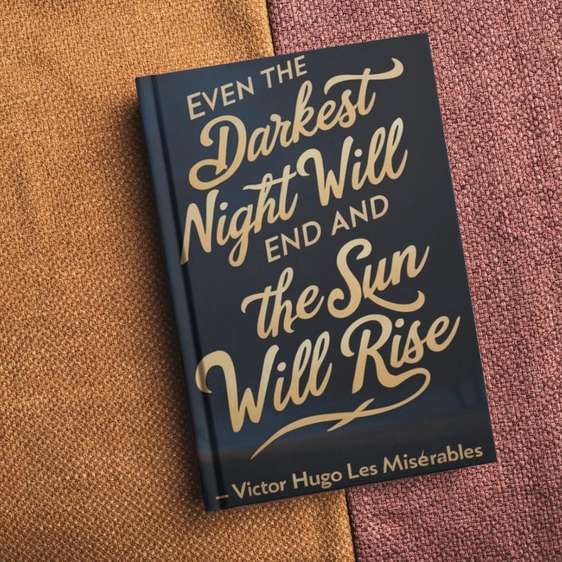 Victor Hugo Les Misérables Quote Notebook - Hardcover Journal for ...