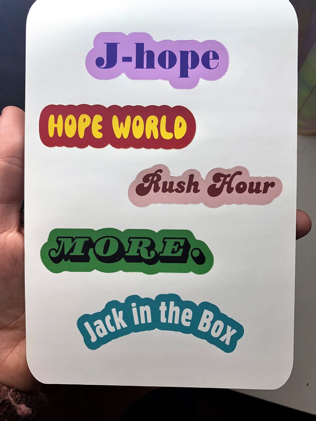 BTS J-hope Bias Sticker Sheet BTS Sticker Hobi Gifts Great for Water ...