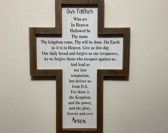 Lords Prayer Cross - Etsy