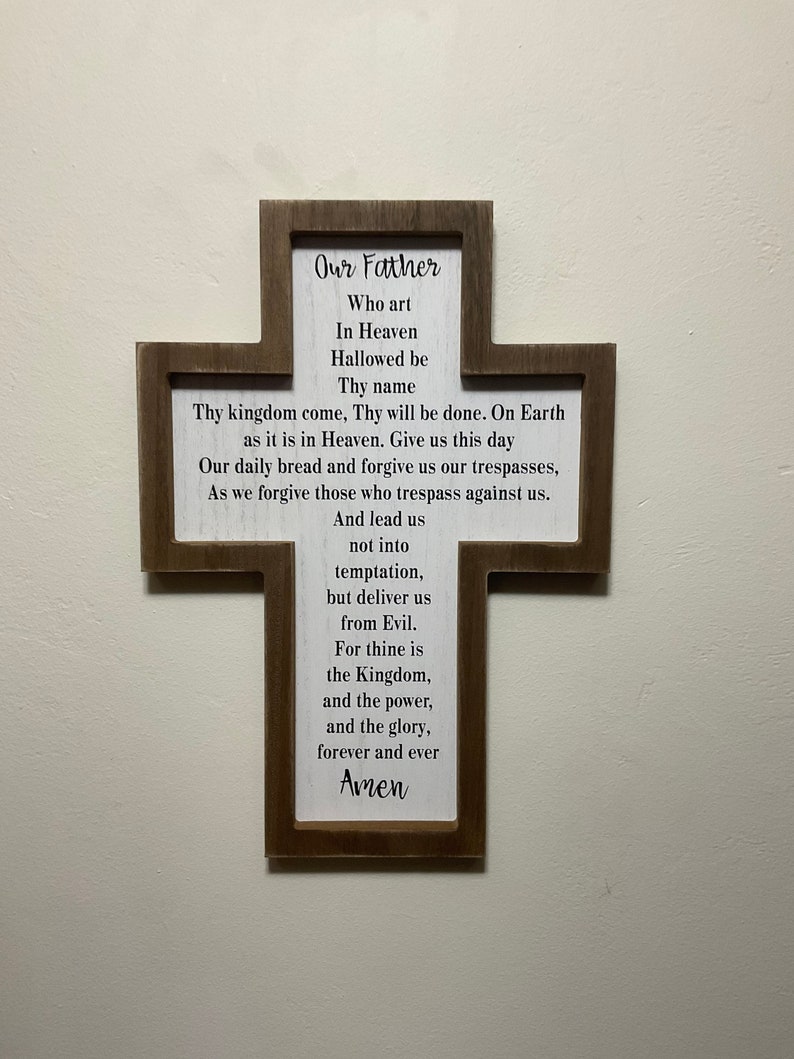 Lords Prayer Cross - Etsy