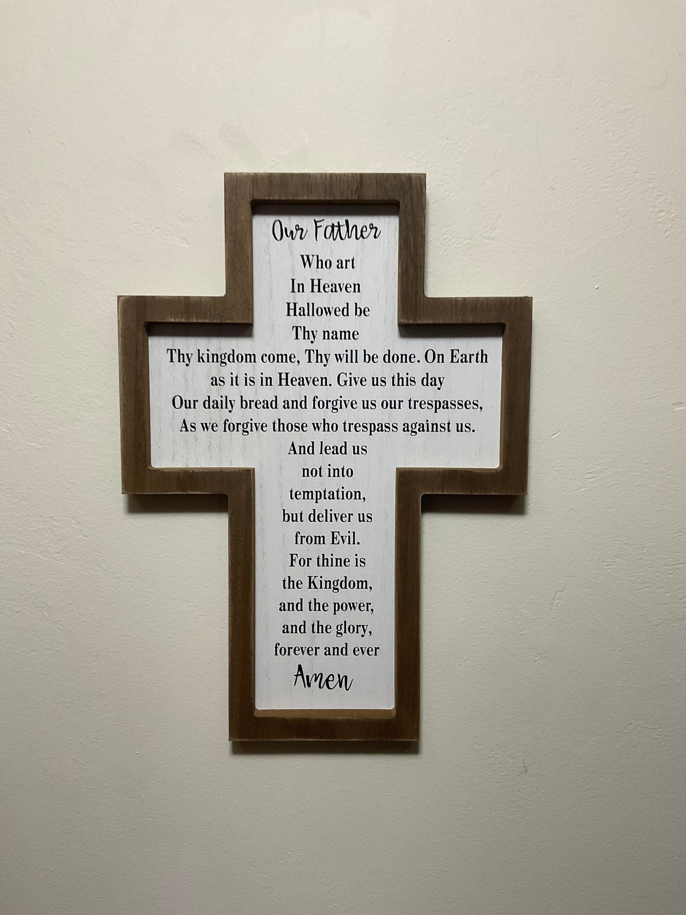 Lords Prayer Cross - Etsy