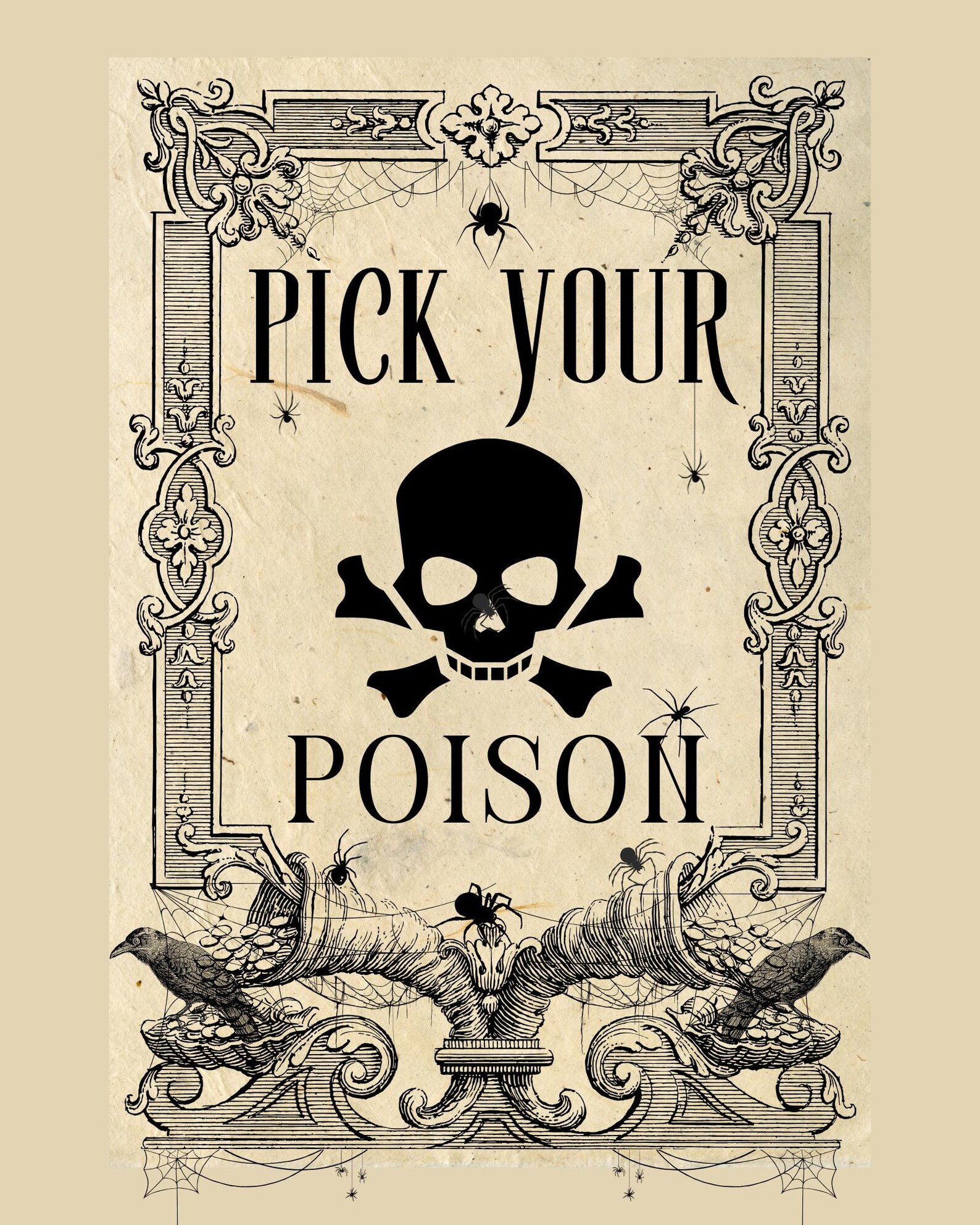 Pick Your Poison Bar Sign - Etsy