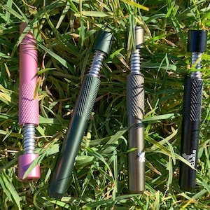 Metal Chillum 4 Pack Cool One Hit Pipe Spring Loaded One - Etsy