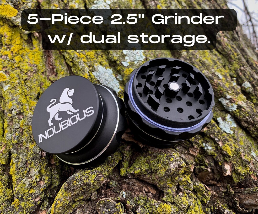 5 Piece Grinder 2.5 Built in Storage With Screen Metal Grinders With ...