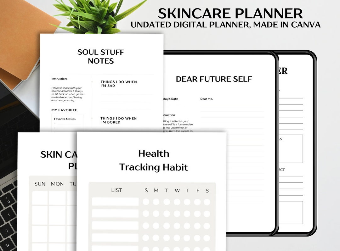 Skincare Planner Printable, Selfcare Routine Planner, Skincare Planner ...