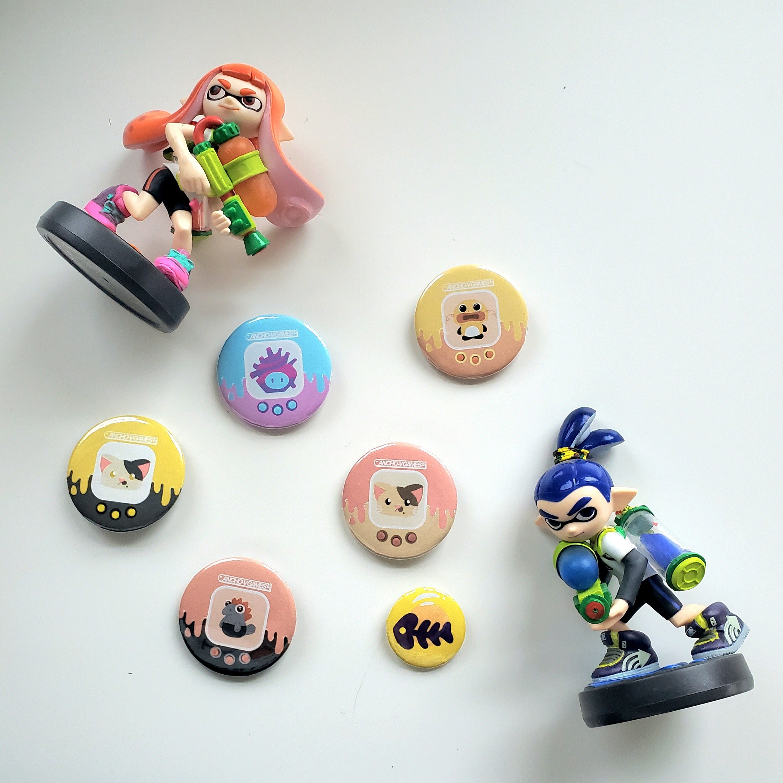 Splatoon X Tamagotchi Inspired Pins - Etsy