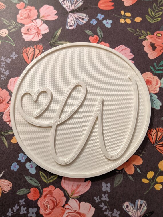 3D Printed Custom Monogramed Coasters set of 4 - Etsy