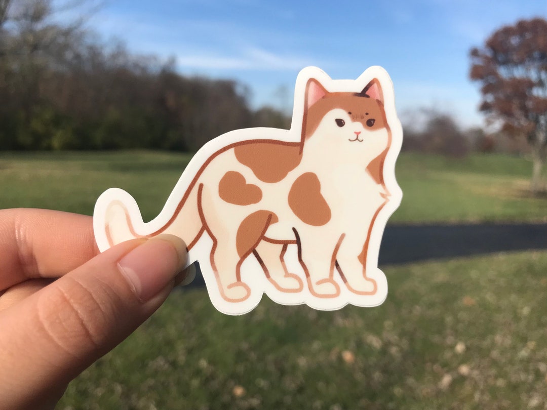 Myles the Cat - Matte Vinyl Weather Resistant Cute Cat Sticker ...
