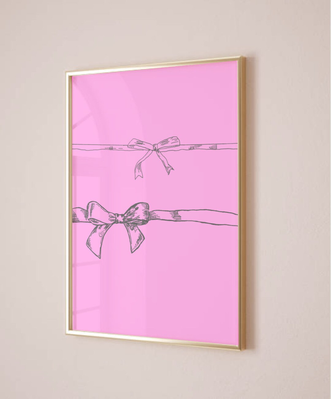 Hot Pink Bow Poster, Digital Download, Printable Poster - Etsy