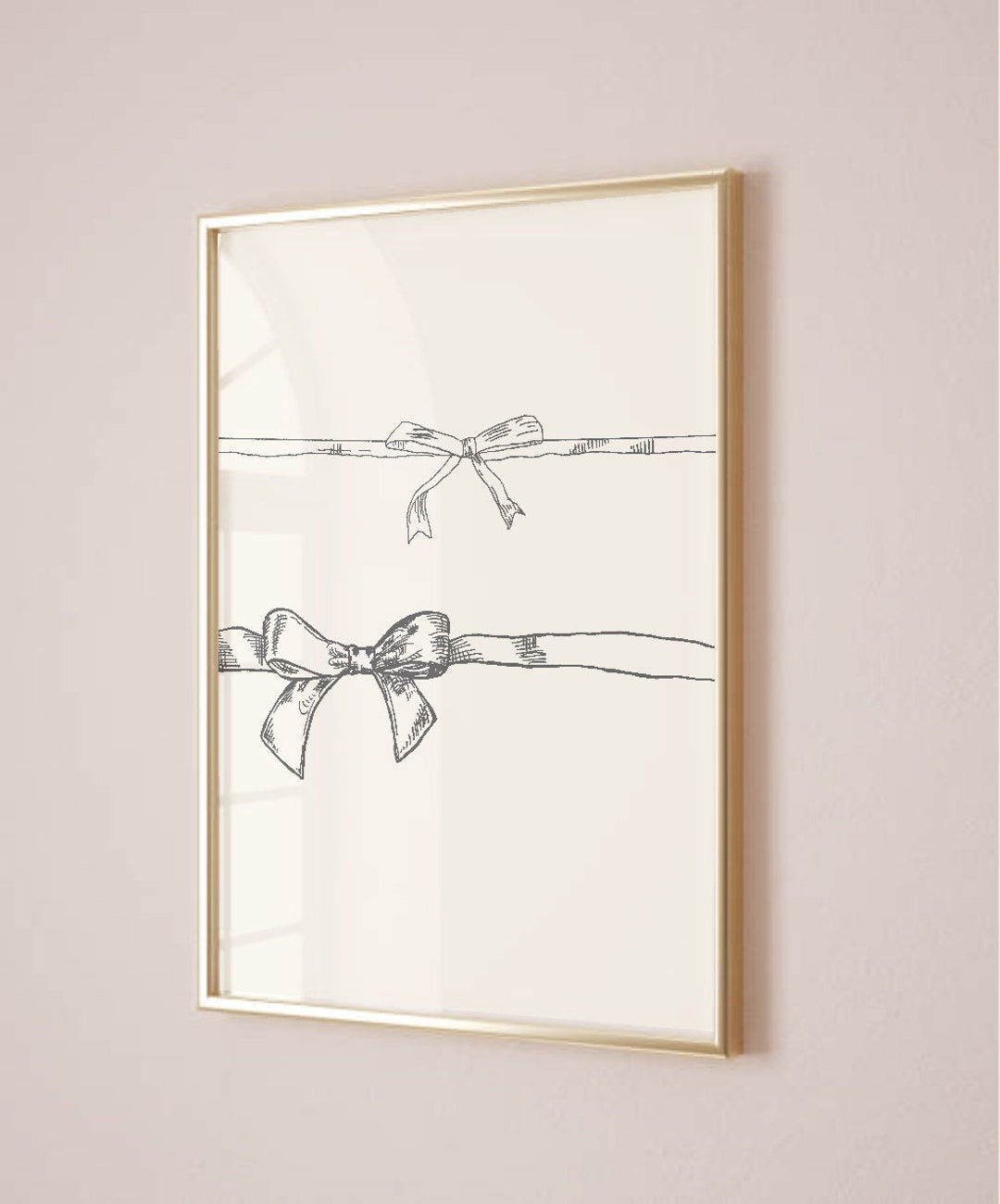 Cream Cute Bow Core Printable Poster, Digital Download - Etsy