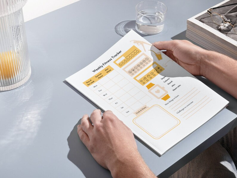 Fitness Planner and Workout Tracker, Exercise Log Book, Gym Planner ...