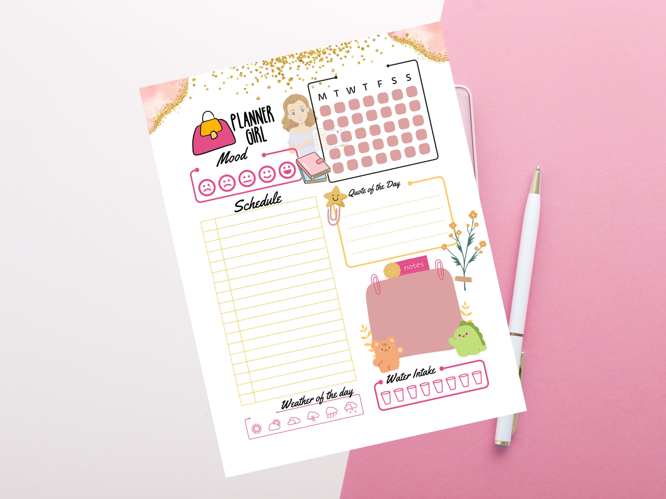 Minimalist Daily Planner Printable, Printable Planner, Weekly Planner ...