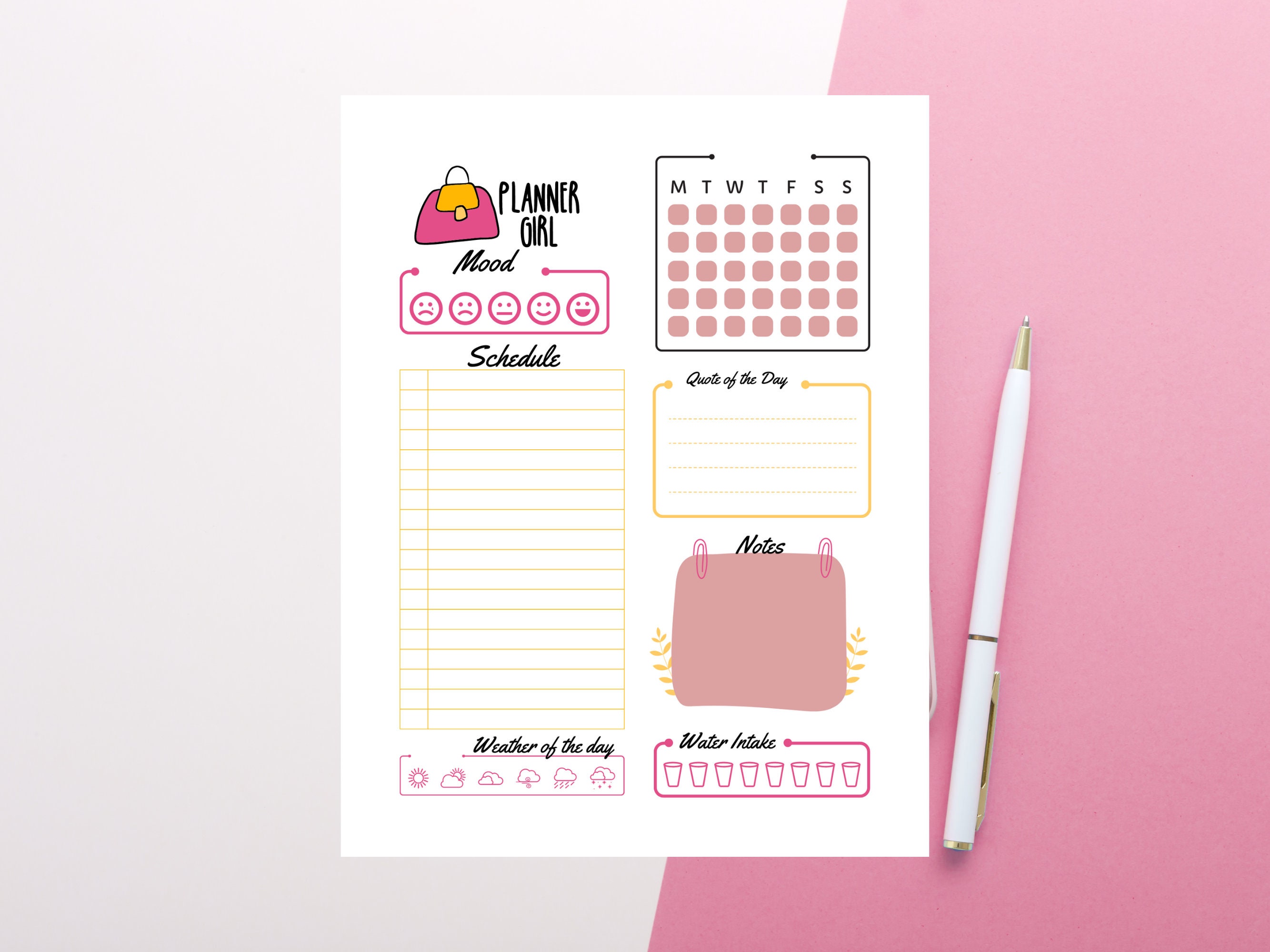 Minimalist Daily Planner Printable, Printable Planner, Weekly Planner ...