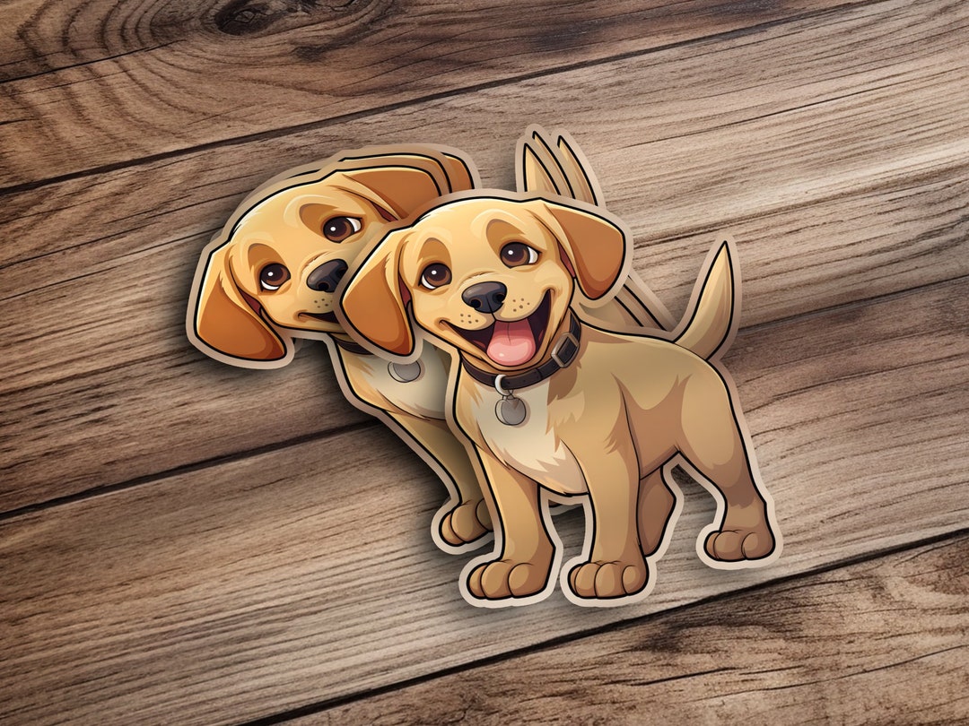Labrador Retriever Yellow Sticker, Lab Sticker, Pet Sticker, Animal ...