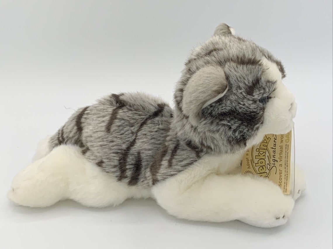 Webkinz Small Signature Grey Tabby Cat, W/new Unused Code/tag, SFH ...