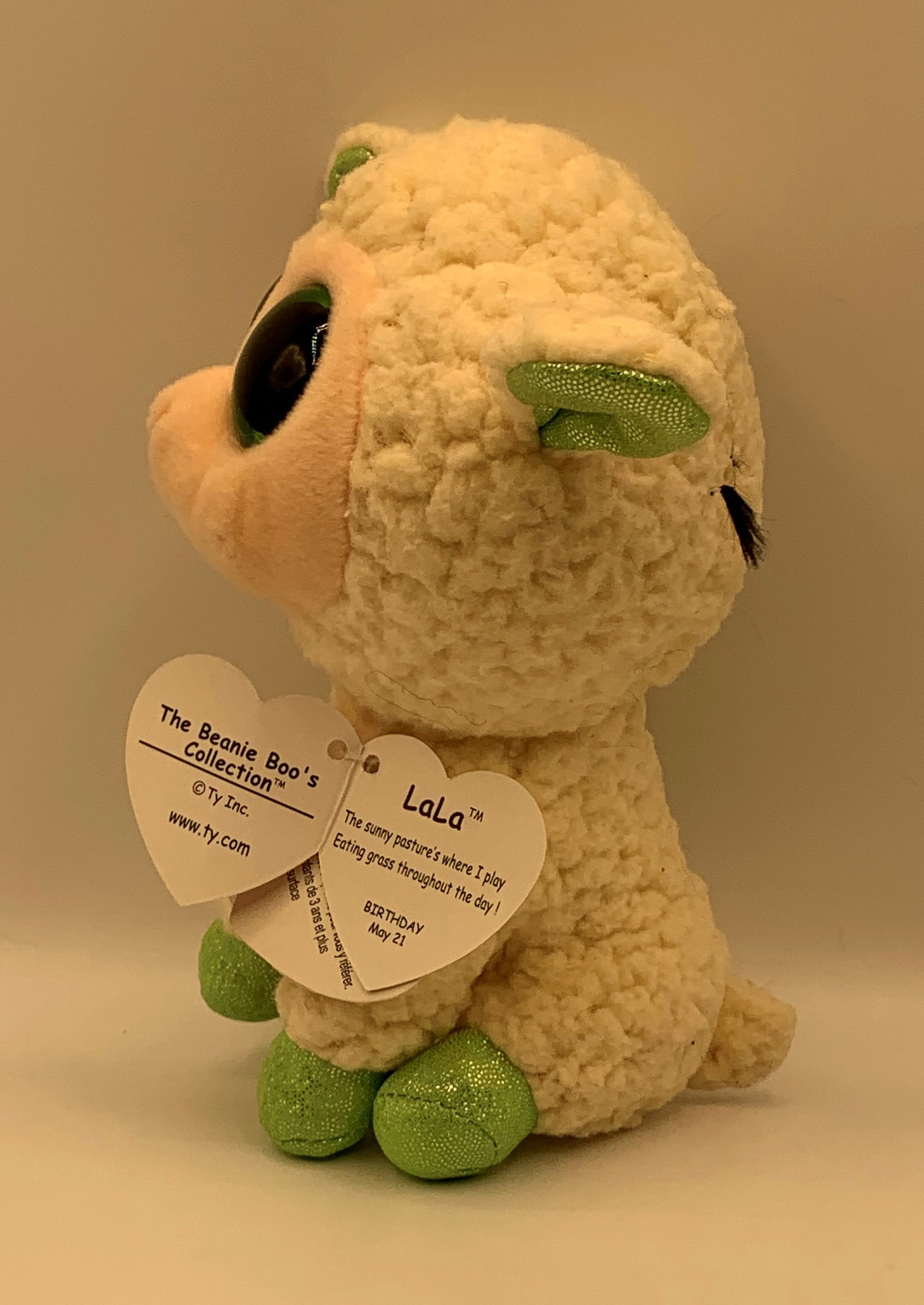 LALA the Lamb Plush With Glitter Eyes (6 Inches) Ty Beanie Boos NEW ...