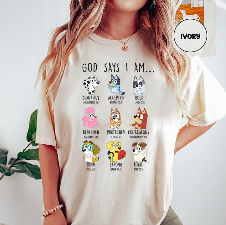 Bluey God Says I Am Png Bluey Family PNG Bluey Png Bluey - Etsy