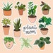 Digital Plant Mom Stickers, Goodnotes Plant Stickers, Planner Stickers ...