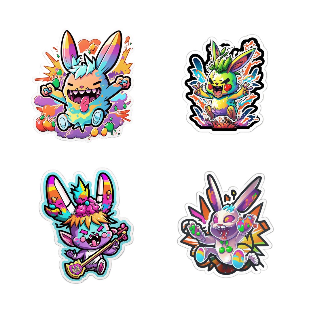 Easter Bunny Sticker - Digital PNG File for Instant Download | Devil ...