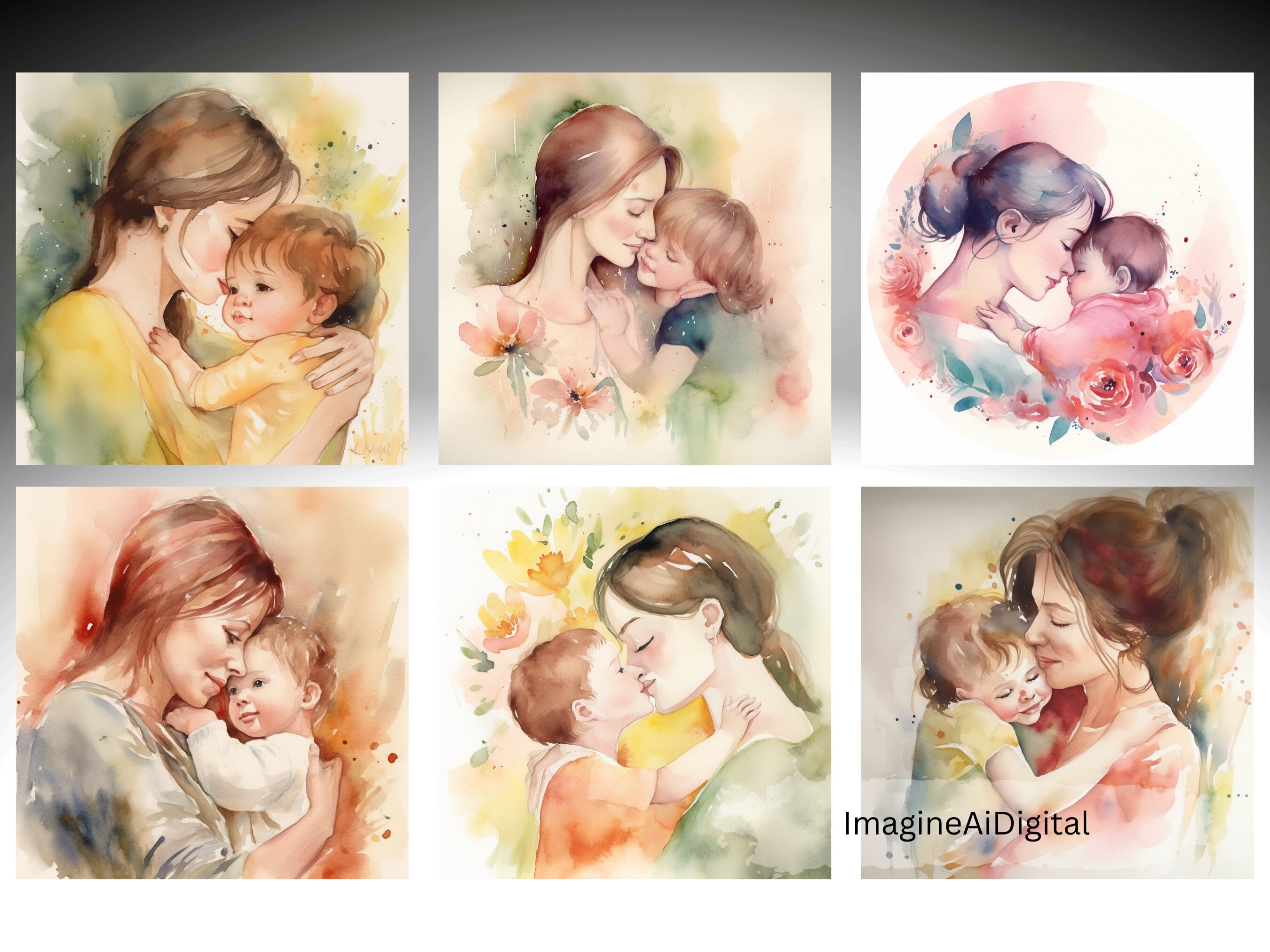 Mother's Love Watercolor PNG Digital Download for Tumblers, Mugs ...