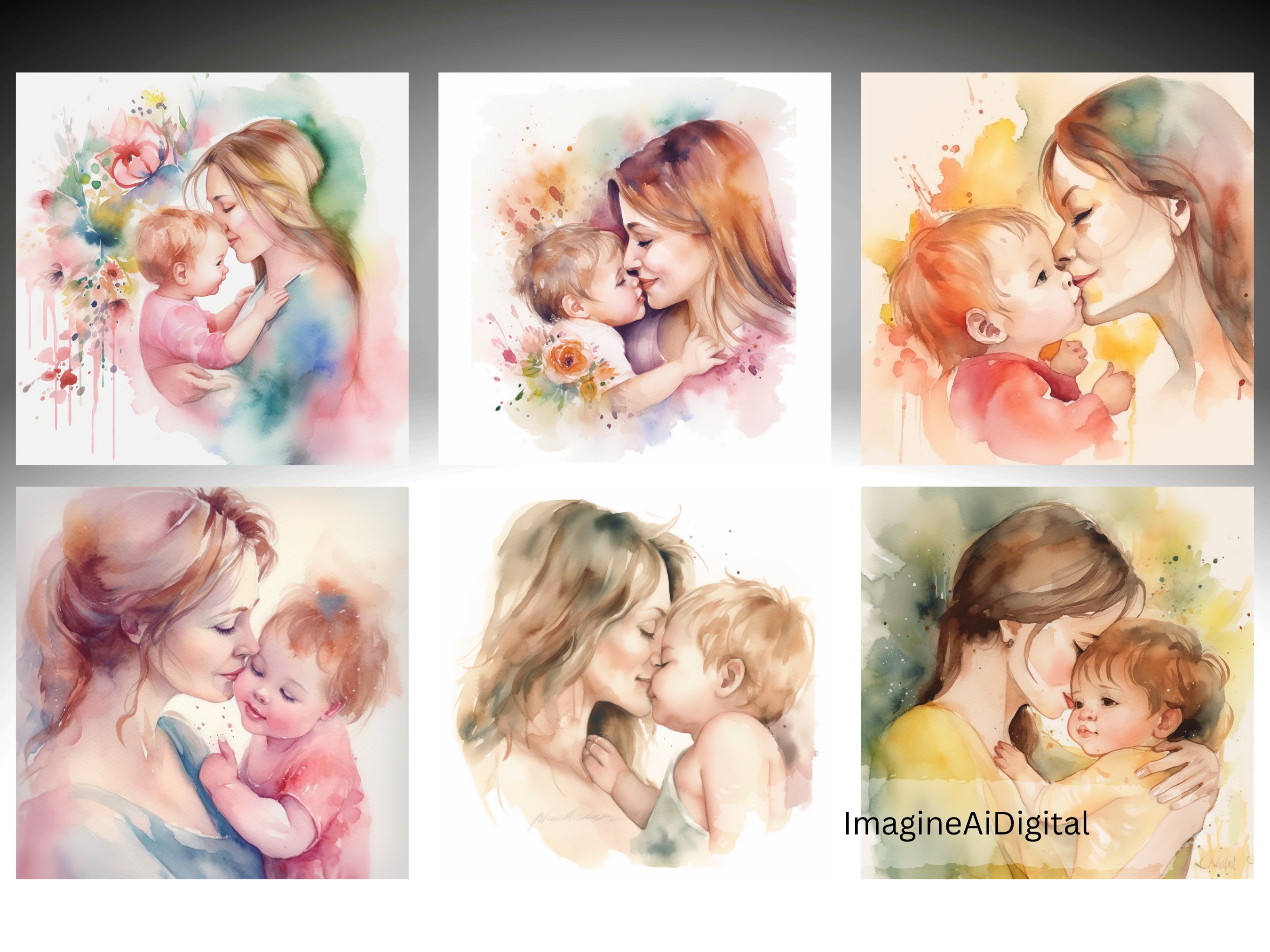 Mother's Love Watercolor PNG Digital Download for Tumblers, Mugs ...