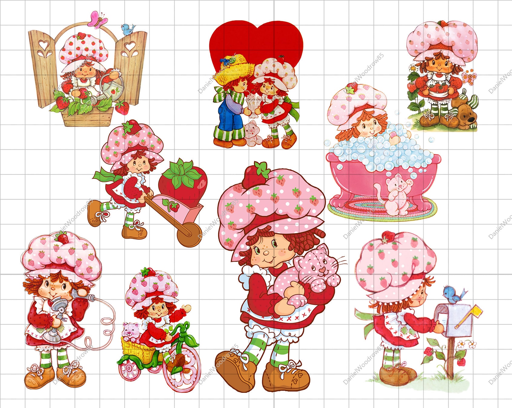 Strawberry Shortcake PNG Bundles, Classic Strawberry Shortcake, 80s ...