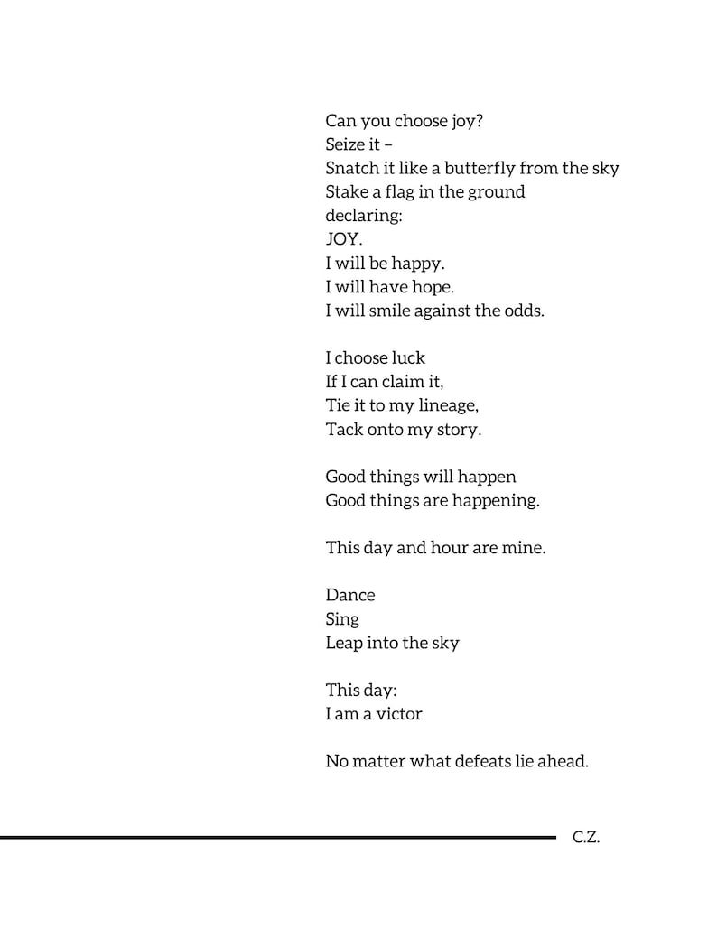 Choose Joy Digital Download Poem Wall Art - Etsy