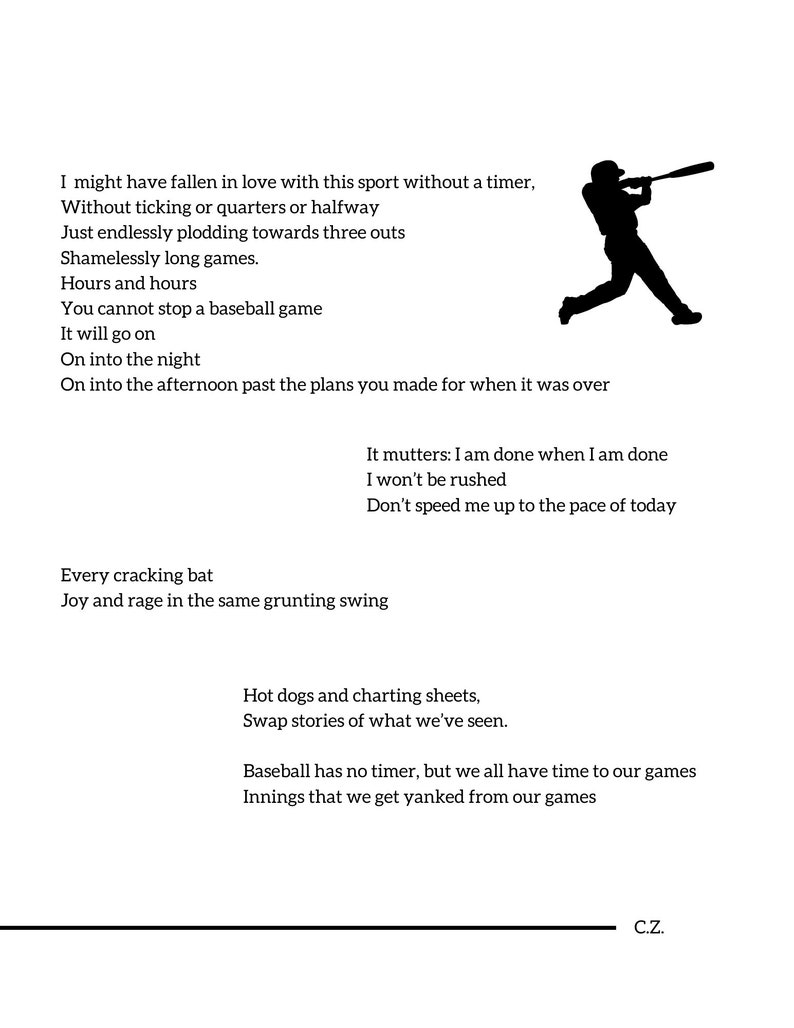 Baseball Loves Digital Print Poem Download - Etsy