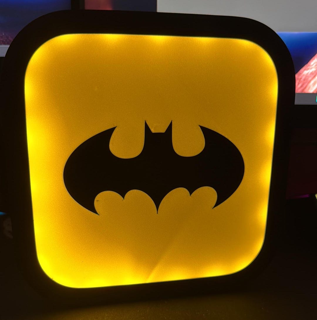 EXPRESS OPTION - Batman Emblem Light LED Light Box Gift for Him Home ...