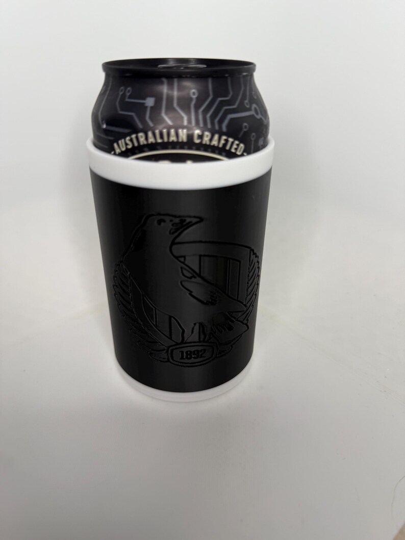 AFL Collingwood Can Koozie – 3D Printed Magpies Stubby Cooler, Drink ...