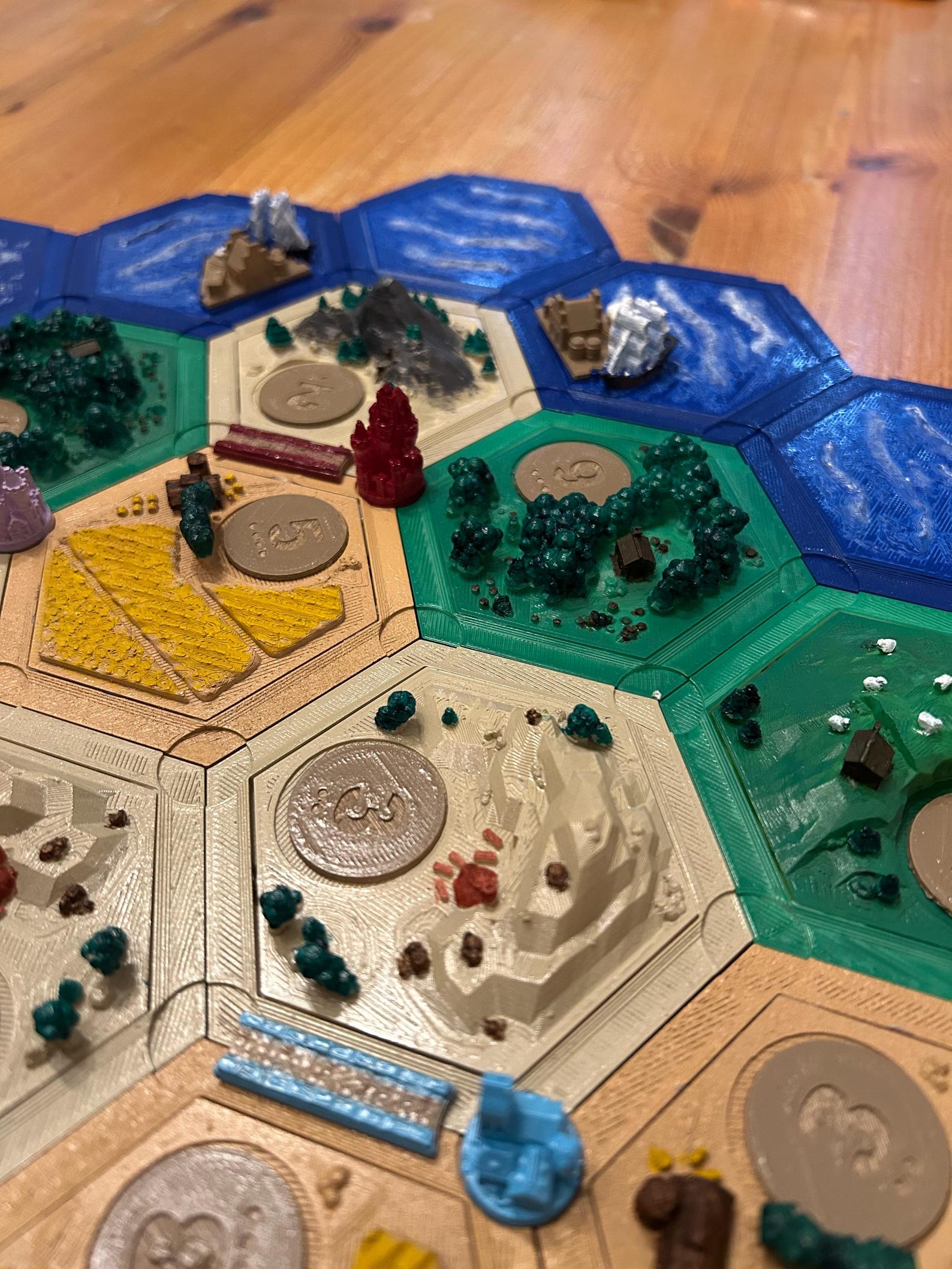 3D Printed Settlers of Catan Set Hand Painted Magnetic - Etsy