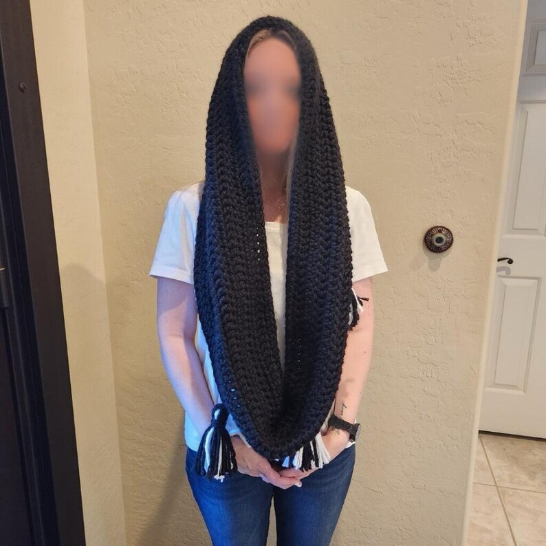 Wednesday Addams Snood, Infinity Scarf - Etsy