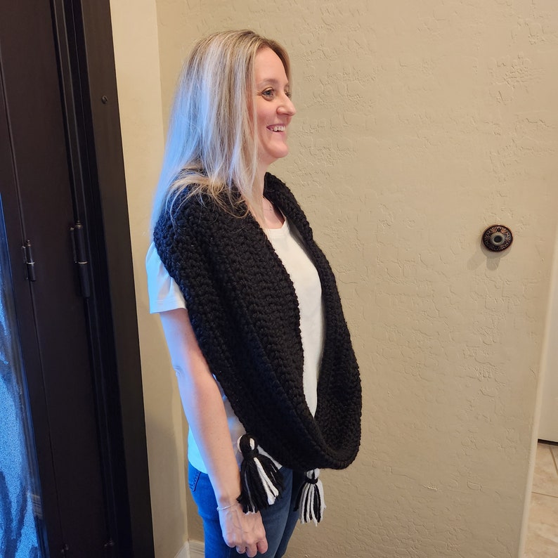 Wednesday Addams Snood, Infinity Scarf - Etsy