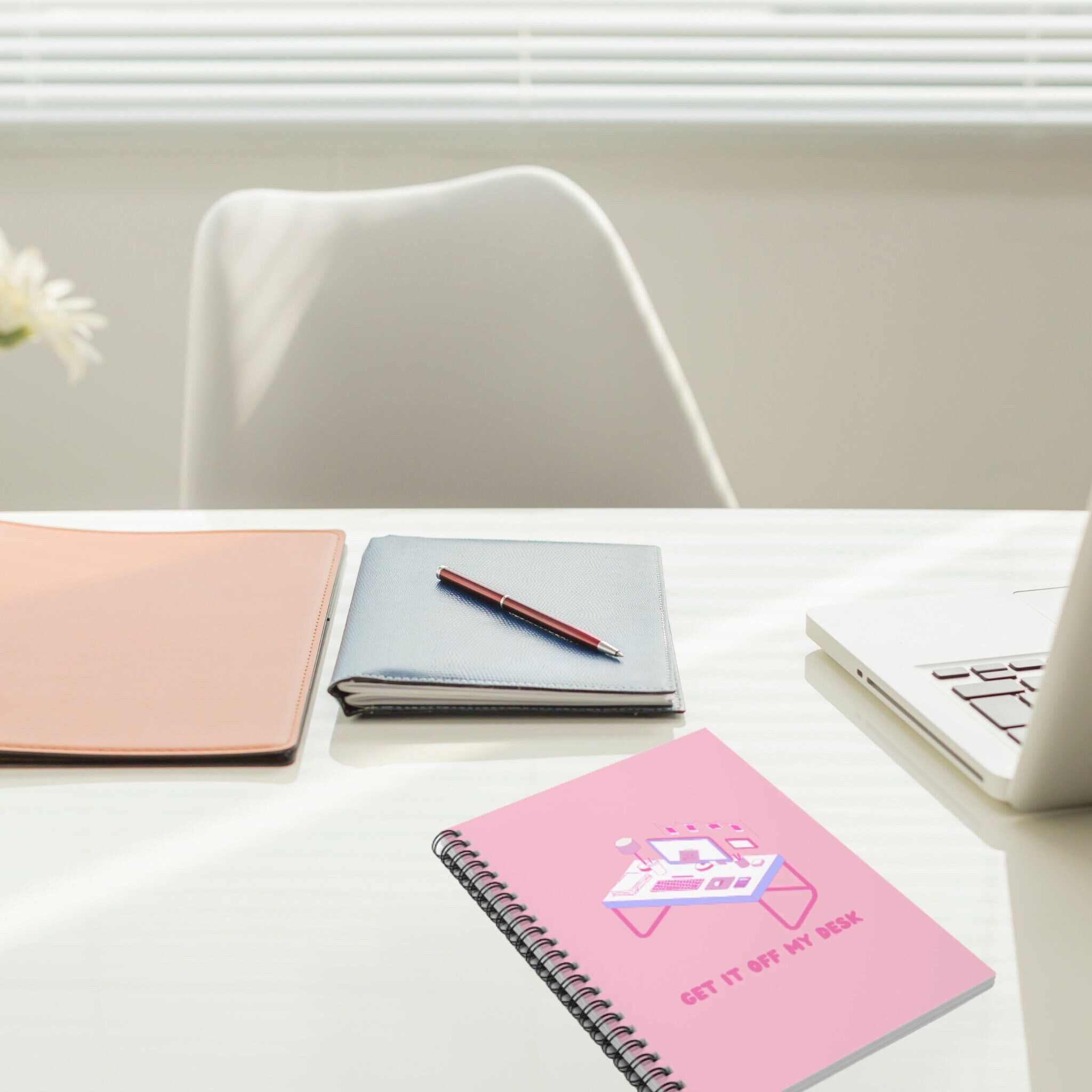 Spiral Notebook On Desk